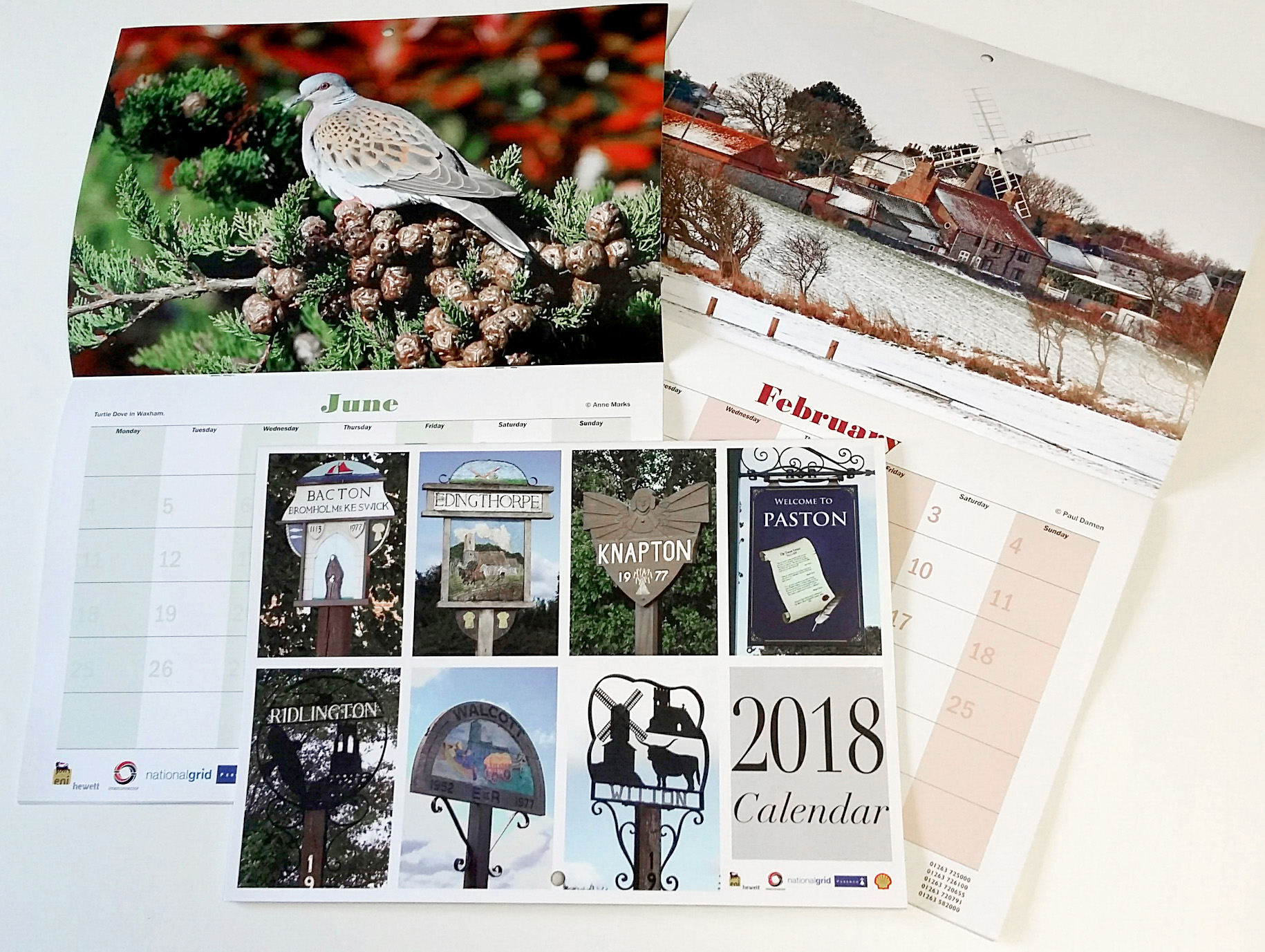 Norfolk Countryside 2018 Calendars for Bacton Gas Site